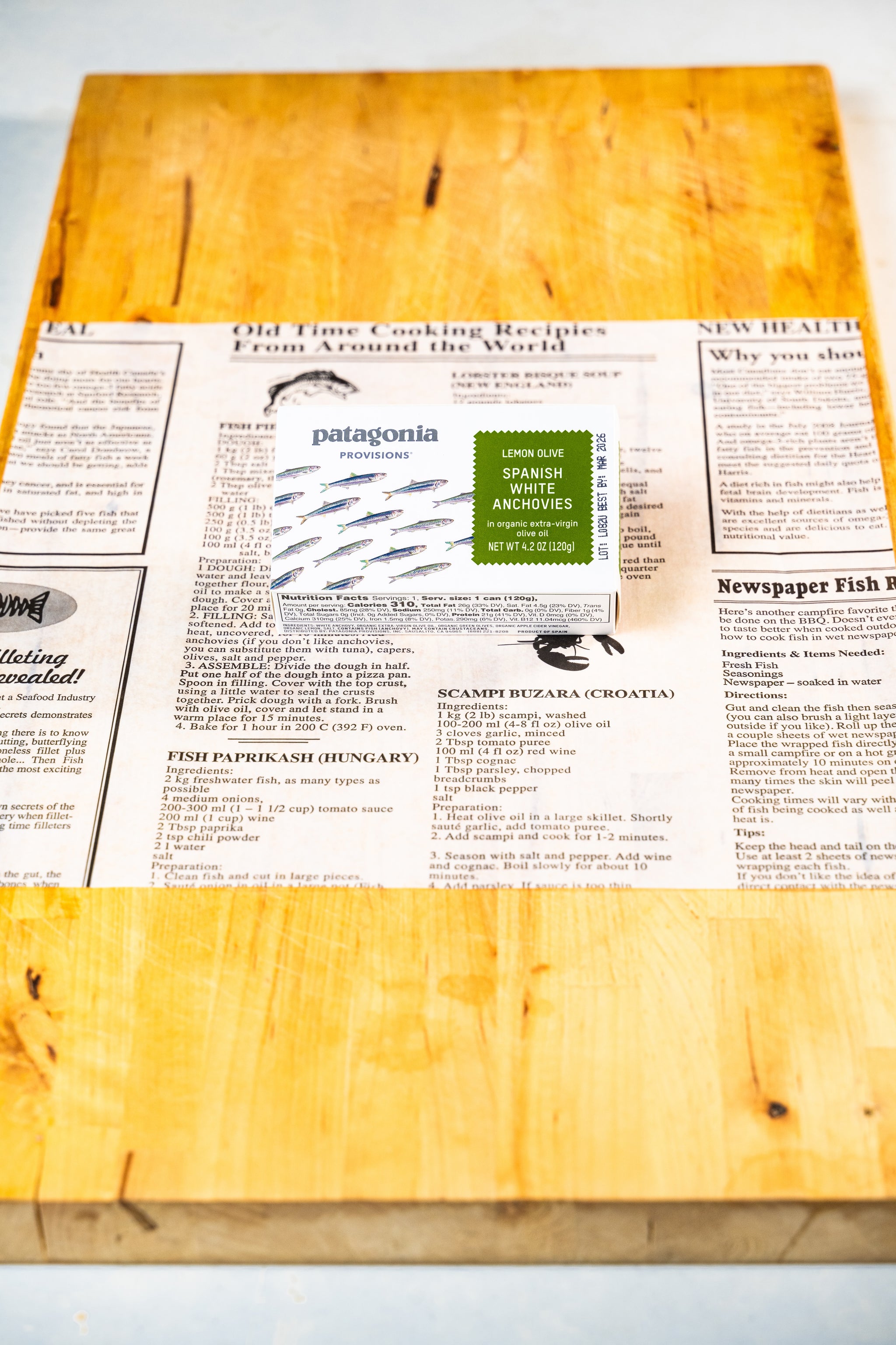 PATAGONIA SPANISH ANCHOVIES LEMON OLIVE (120G)